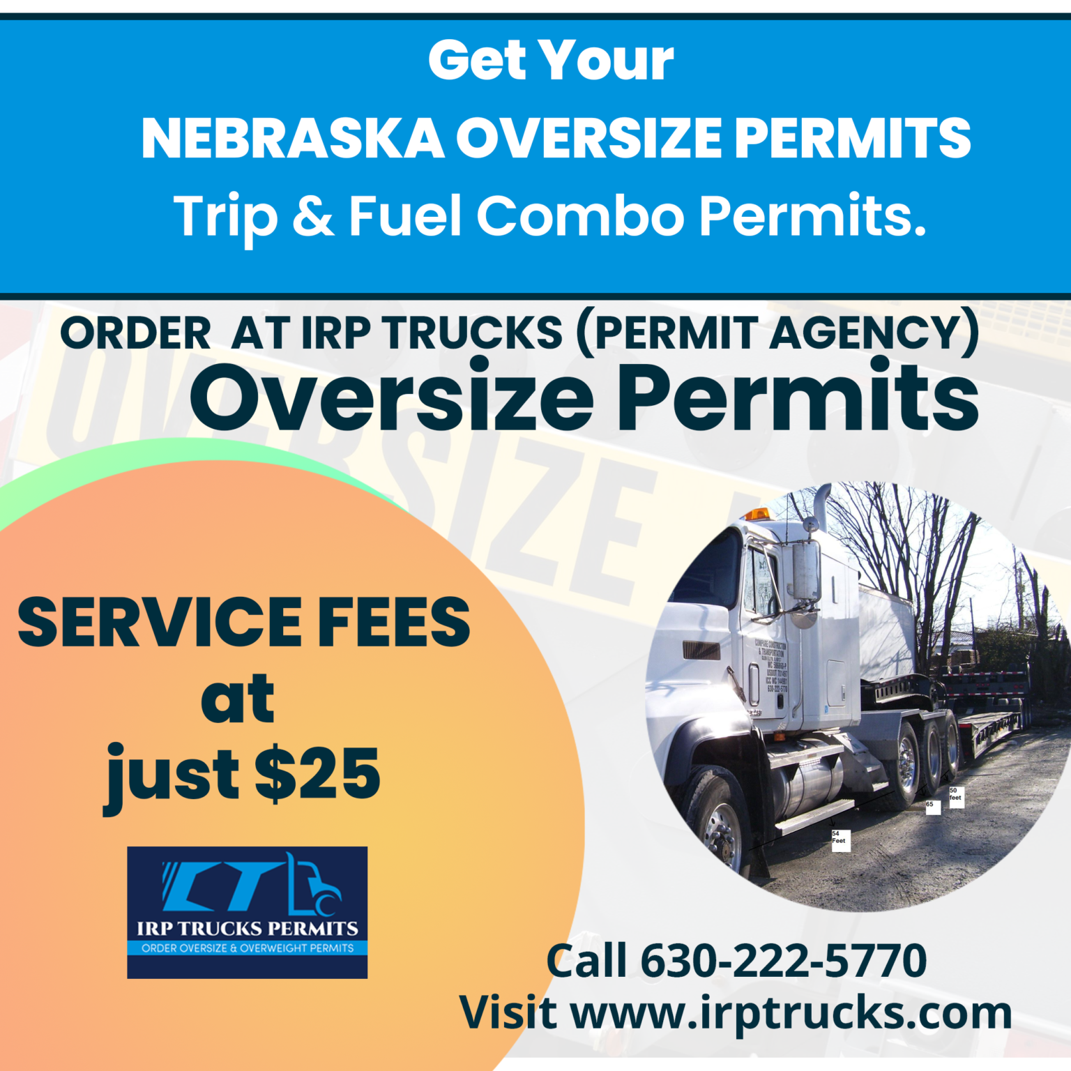 Nebraska Oversize Permits (630) 222-5770 | IRP Trucks