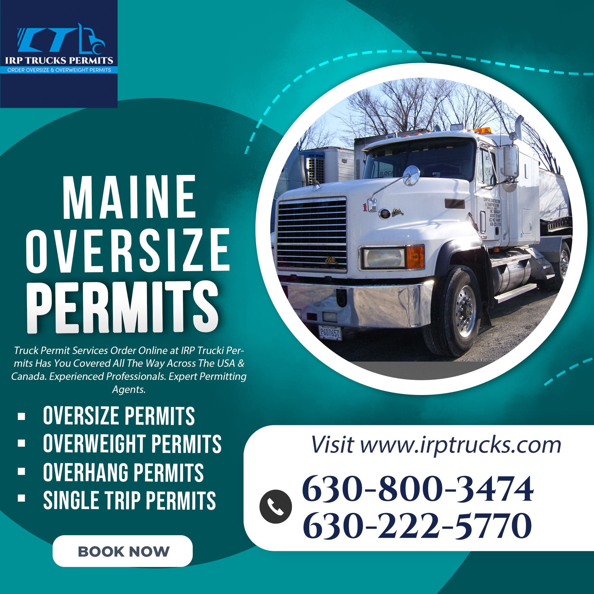 Maine Oversize Permits (630) 222-5770 | IRP Trucks